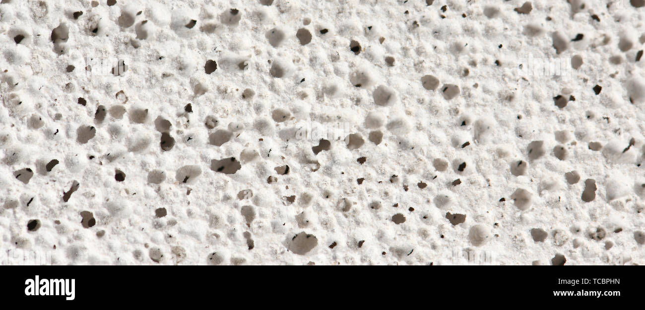 Macro of pumice stone. Grey porosity Stone, rough pumice texture ...