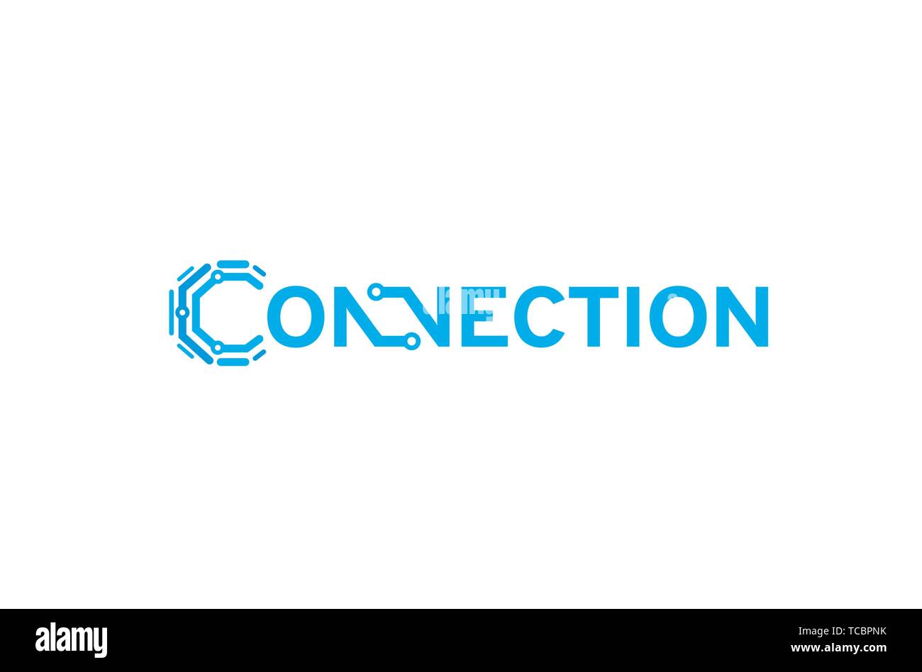 Connection Typography Logo Symbol Design Vector Illustration Stock ...