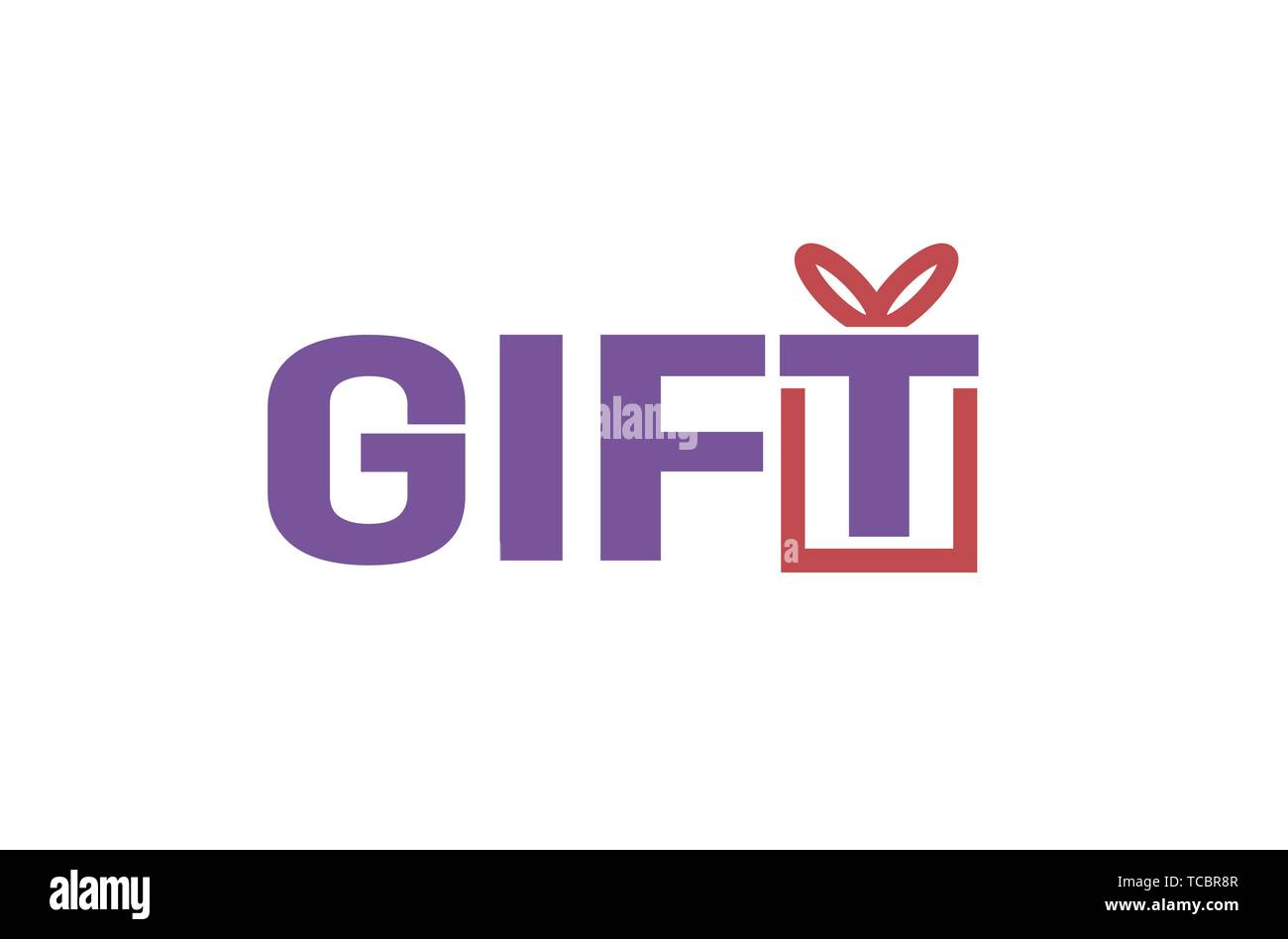 Creative Gift Text Typography Vector Logo Symbol Design Stock Vector ...