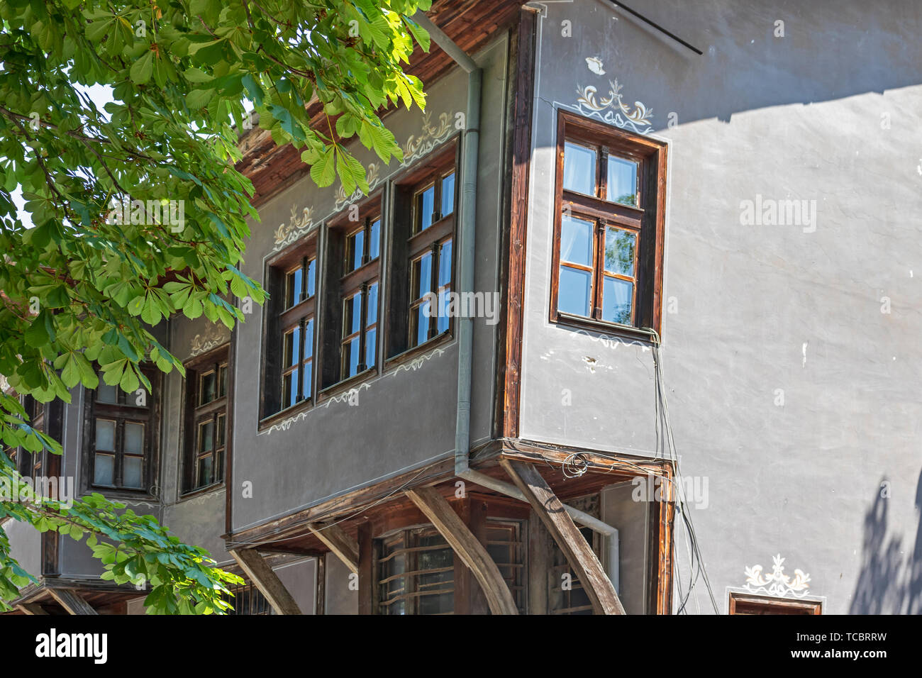 PLOVDIV, BULGARIA - MAY 29, 2019: Street and Nineteenth Century Houses ...