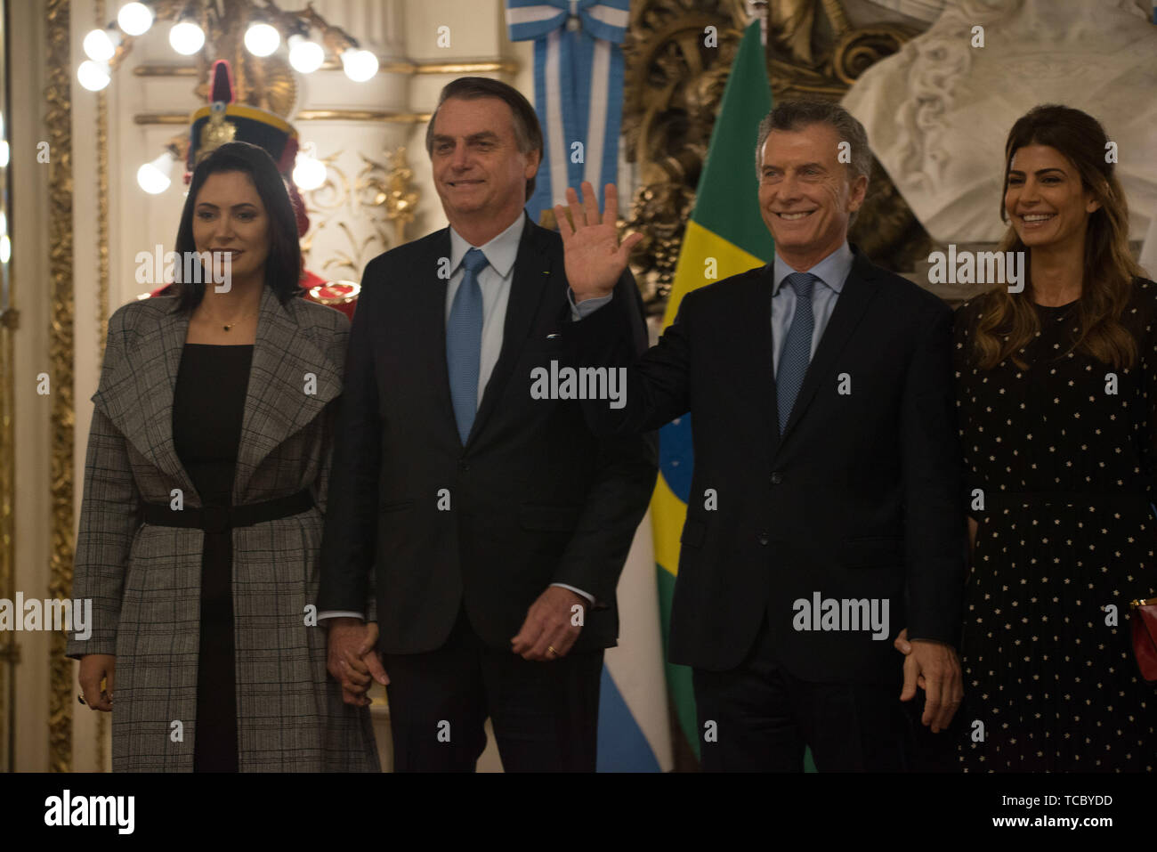 Buenos Aires, Argentina. 06th June, 2019. Brazilian President Jair ...
