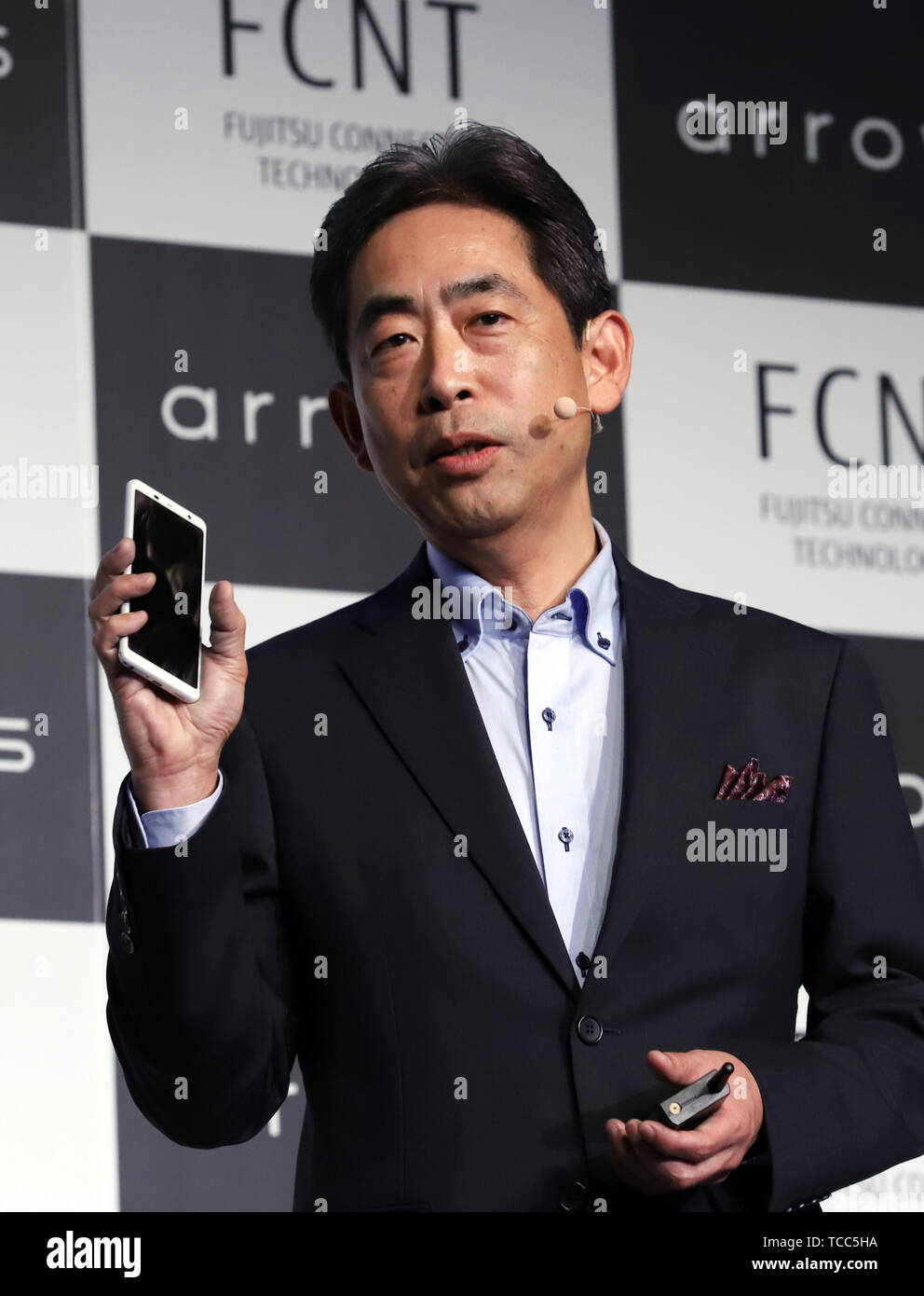 Tokyo, Japan. 7th June, 2019. Fujitsu Connected Technologies president ...
