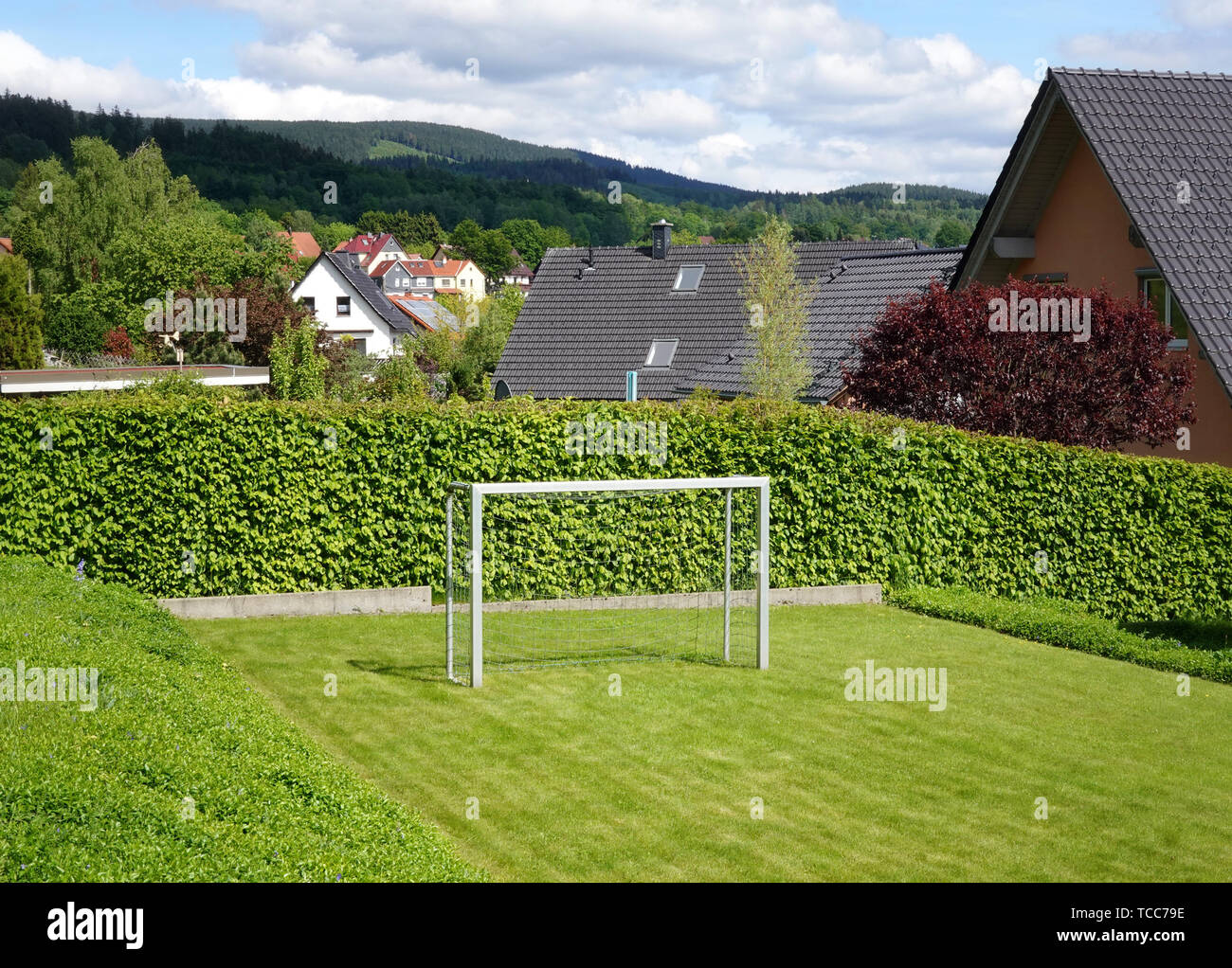 Garden football pitch hi-res stock photography and images - Alamy