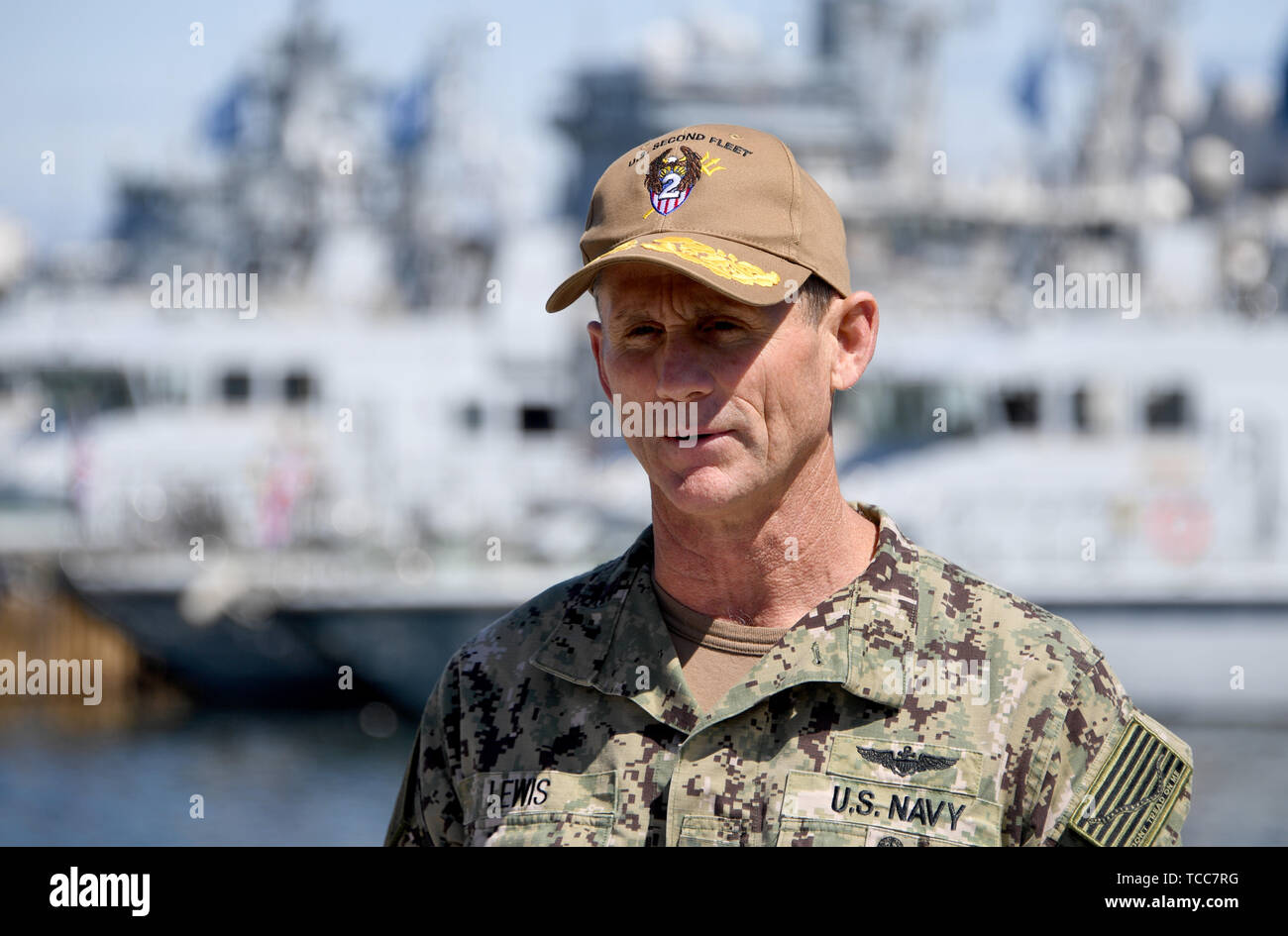 Kiel, Germany. 07th June, 2019. Andrew Lewis, Admiral of the US Navy ...