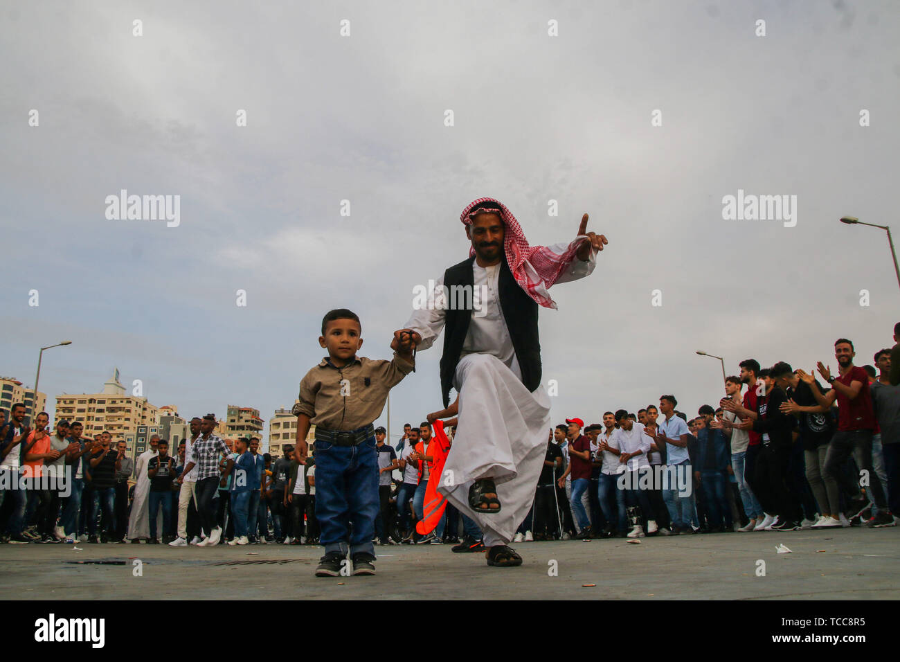 Gaza City, Palestine. 06 June 2019. The Bedouin Heritage Group holds a ...
