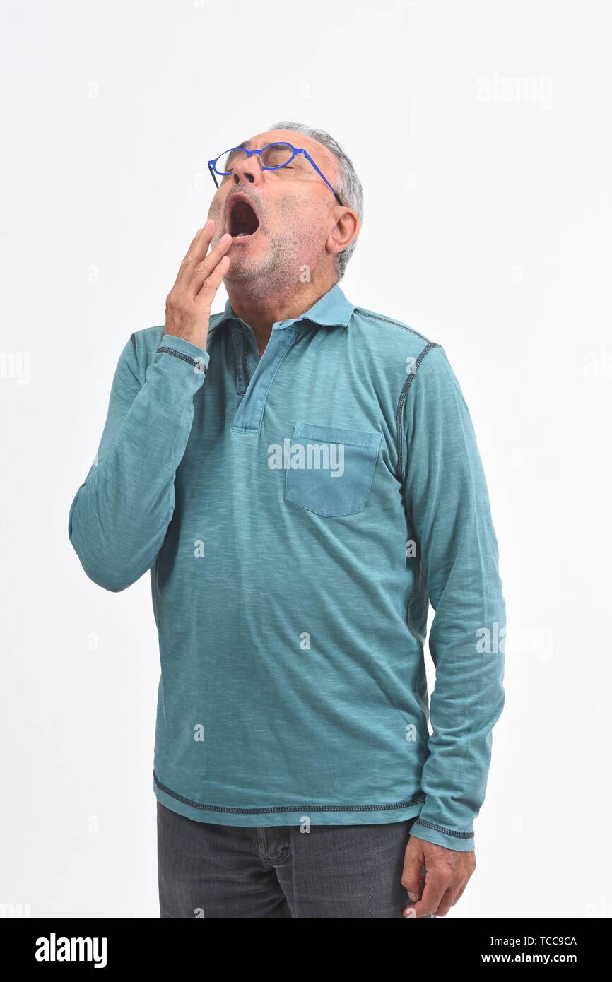 Senior night yawn hi-res stock photography and images - Alamy