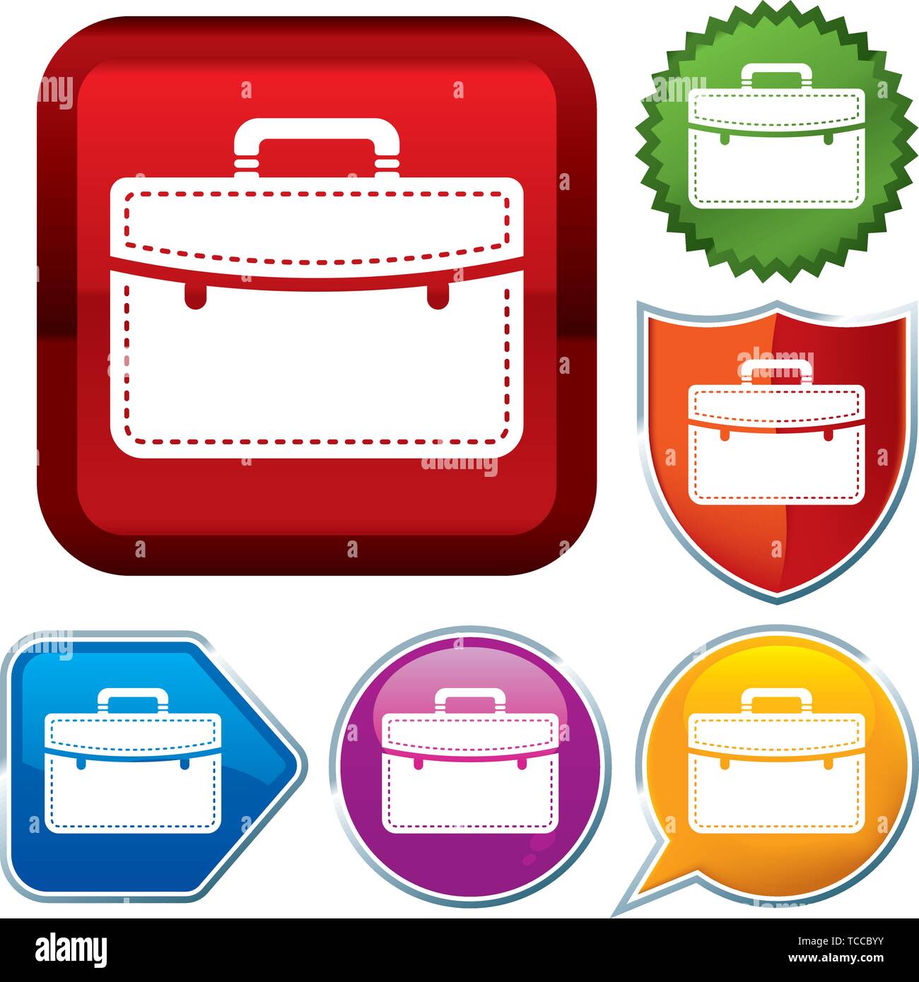 Vector illustration. Set shiny icon series on buttons. Executive ...