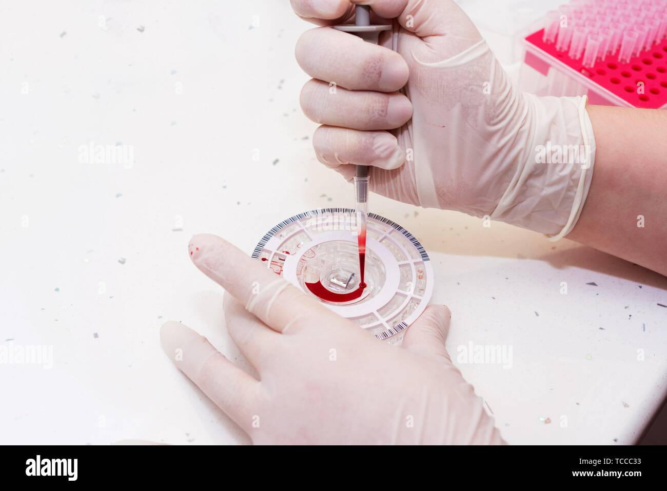 Female laboratory technician dna hi-res stock photography and images ...