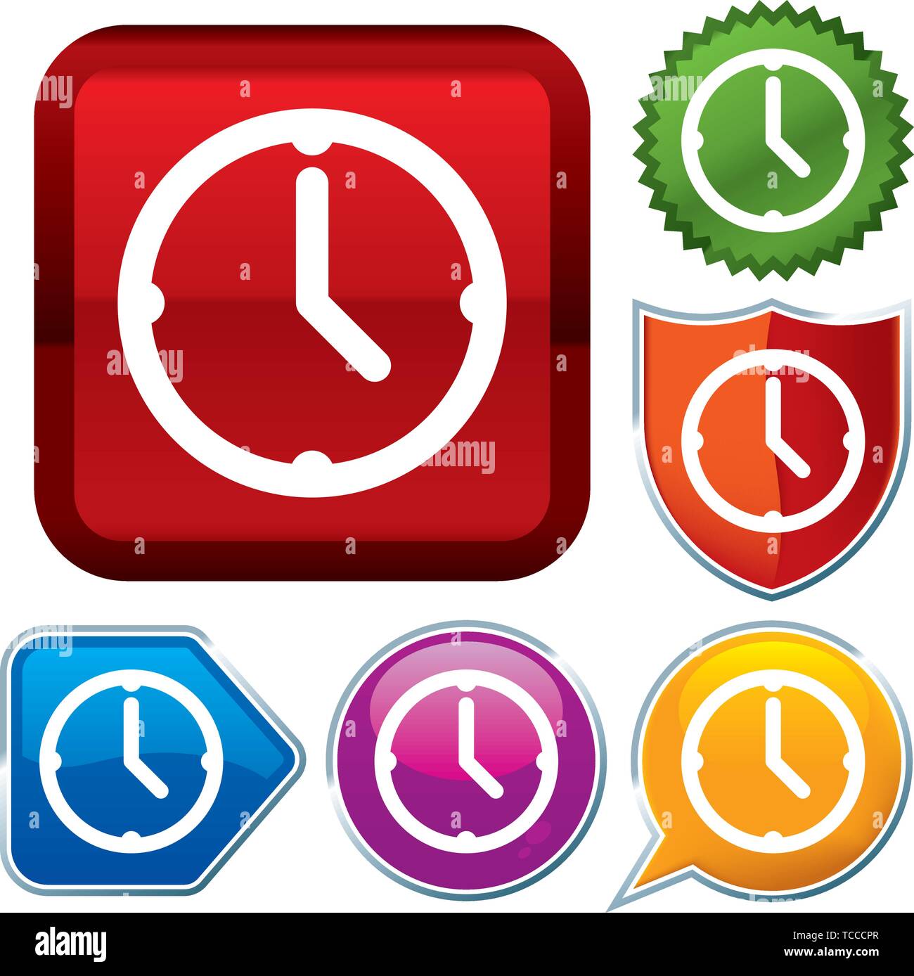 Plain clock Stock Vector Images - Alamy