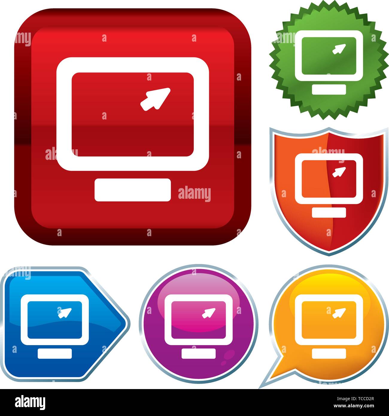 Computer hardware icon set Stock Vector Images - Alamy