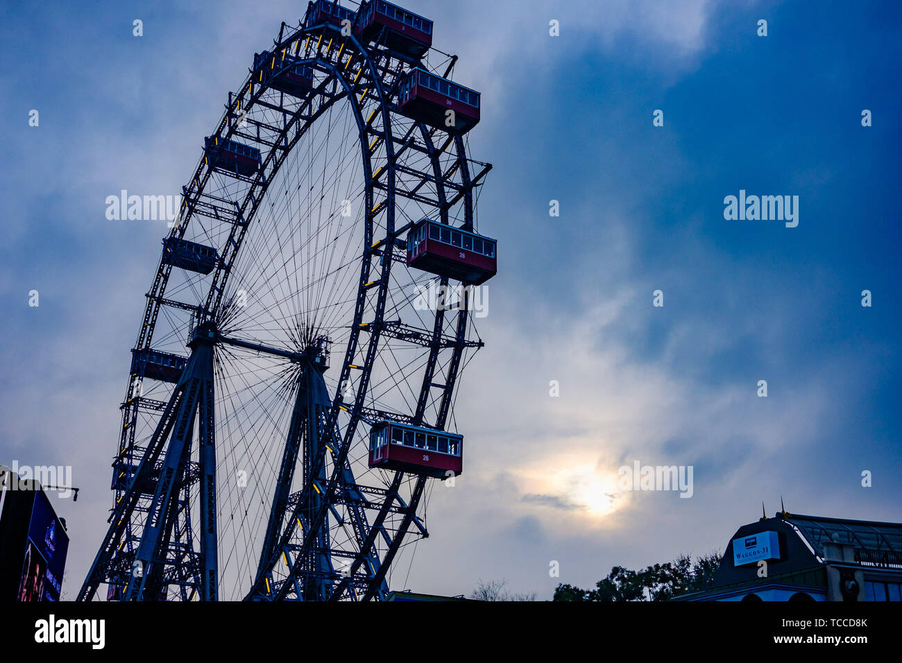 Wiener Riesenrad - The Viennese Giant Ferris Wheel in Prater Park in ...