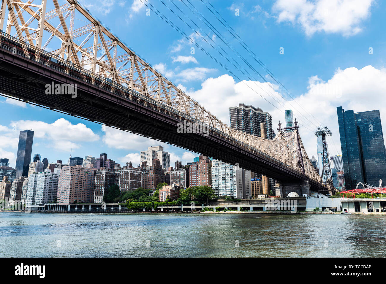 Low angle view of the Ed Koch Queensboro Bridge, also known as the 59th ...