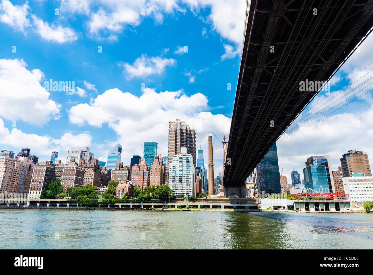Low angle view of the Ed Koch Queensboro Bridge, also known as the 59th ...