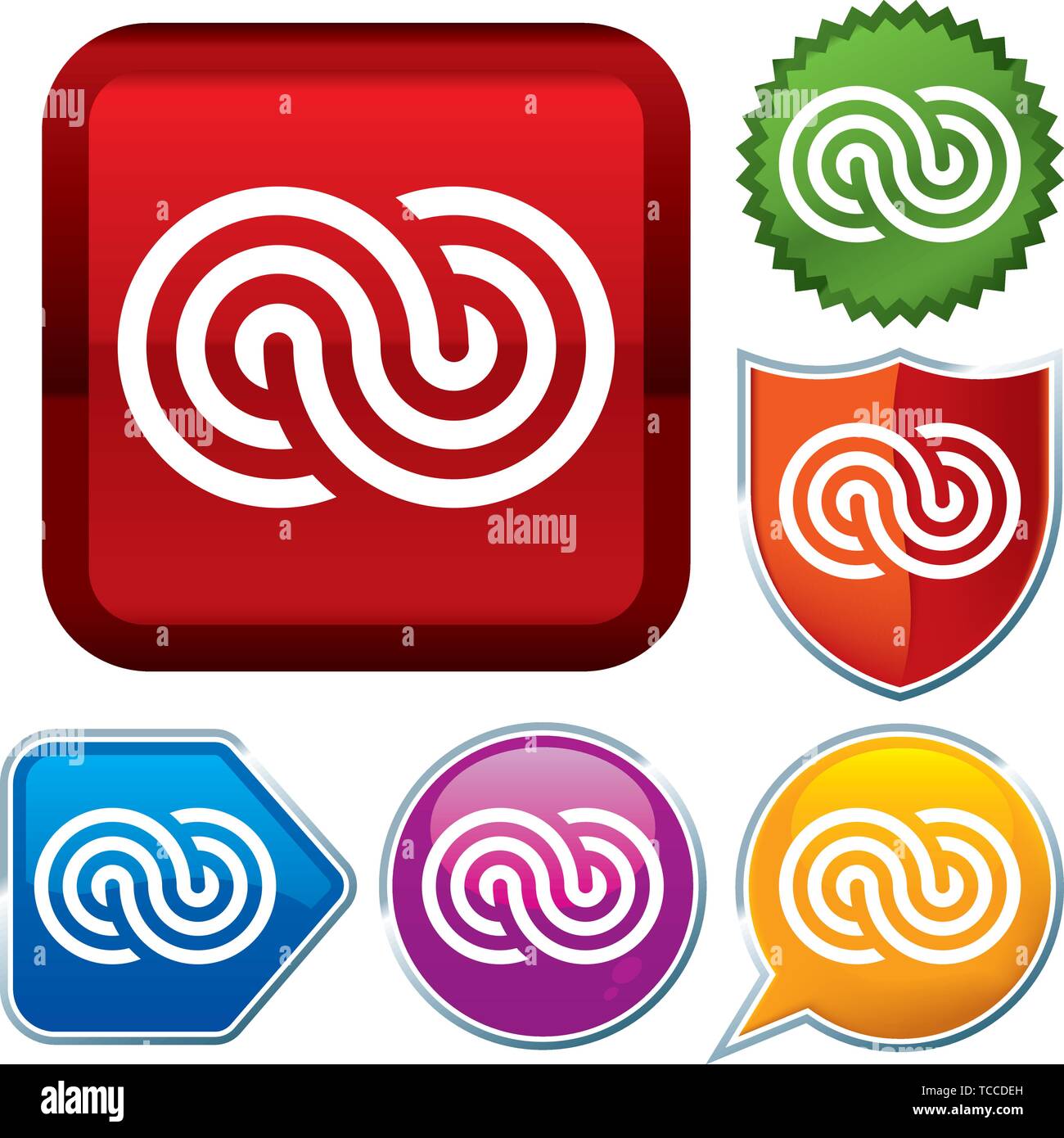 Vector rings symbol illustration Stock Vector Images - Alamy