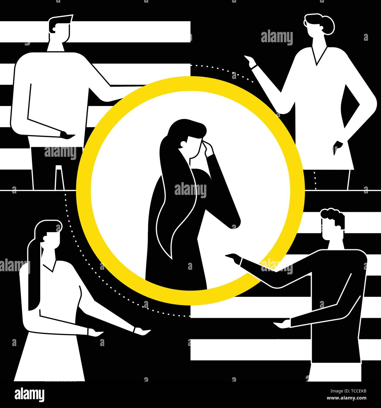 Shame concept illustration Stock Vector Images - Alamy