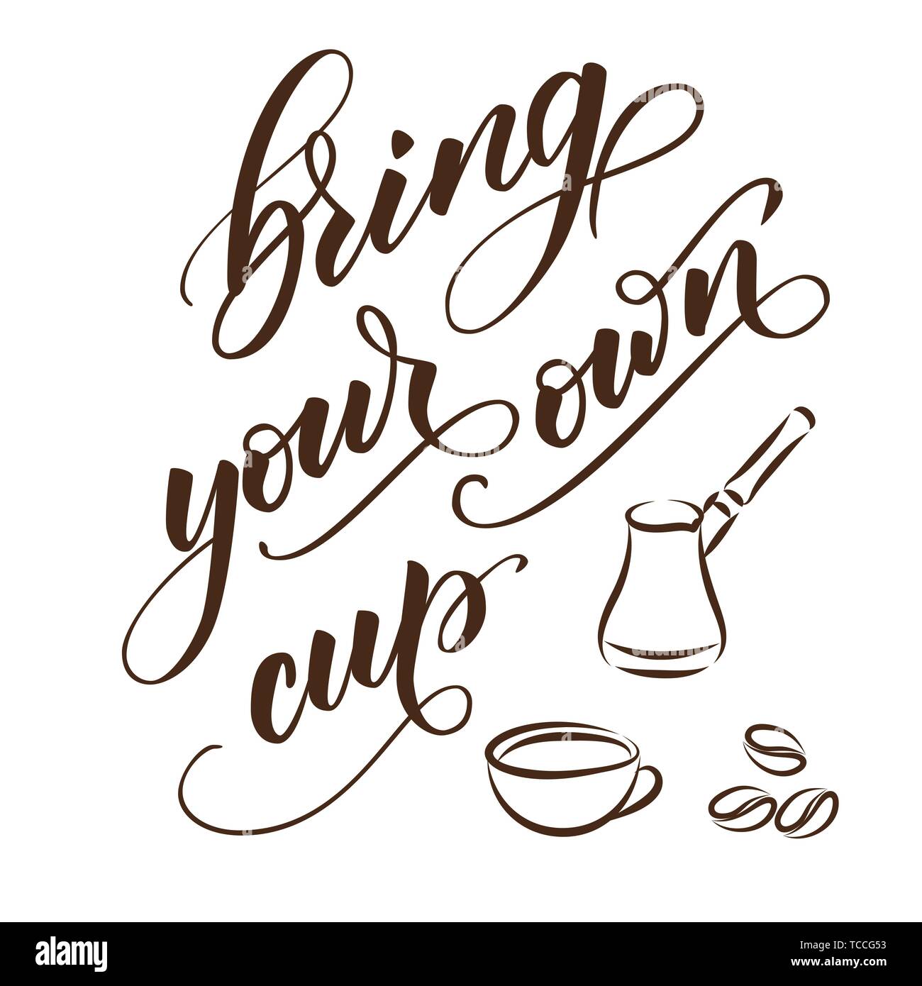 Bring your own cup hi-res stock photography and images - Alamy