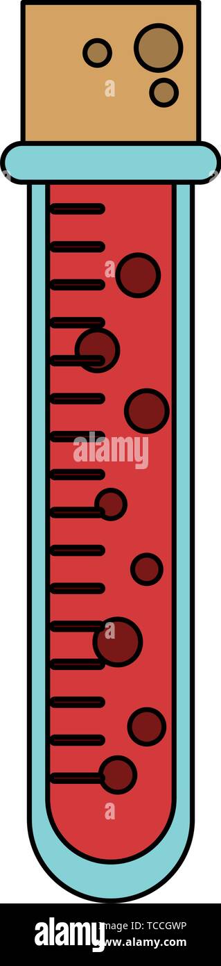 Medical blood test tube isolated symbol Stock Vector Image & Art - Alamy
