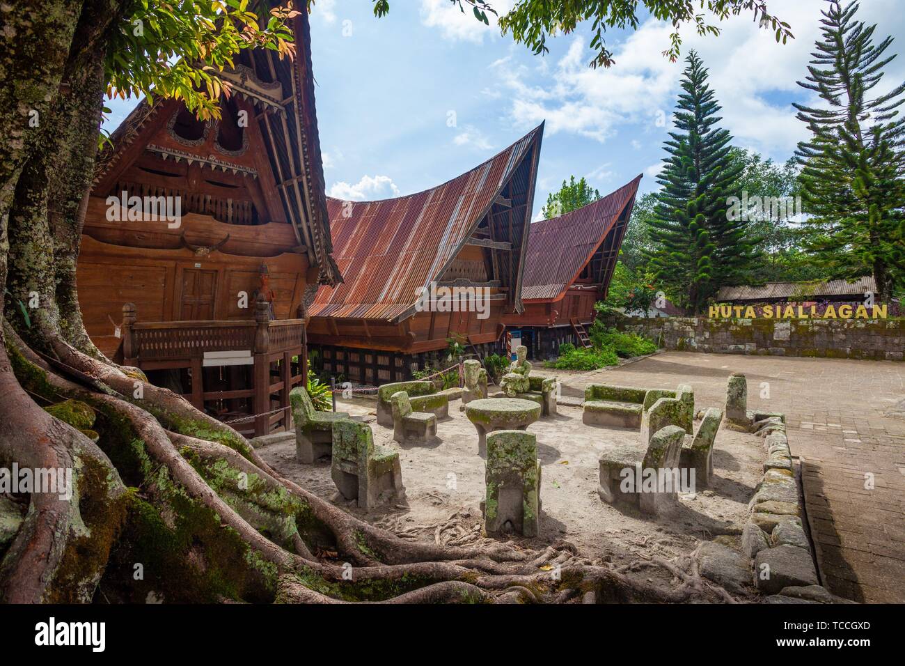 Toba Batak Sumatra House Architecture Stock Photos & Toba Batak Sumatra ...