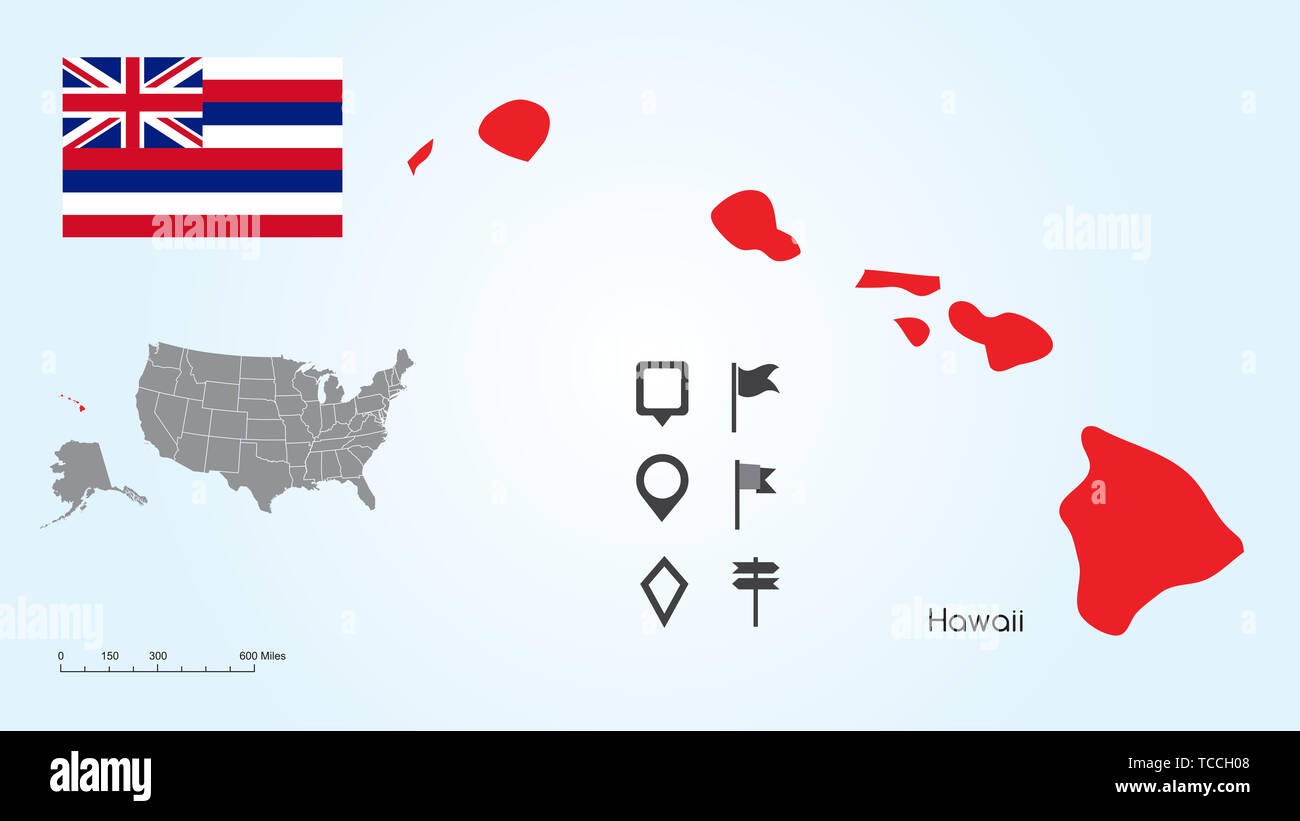 Political Map Of Hawaii High Resolution Stock Photography and Images ...