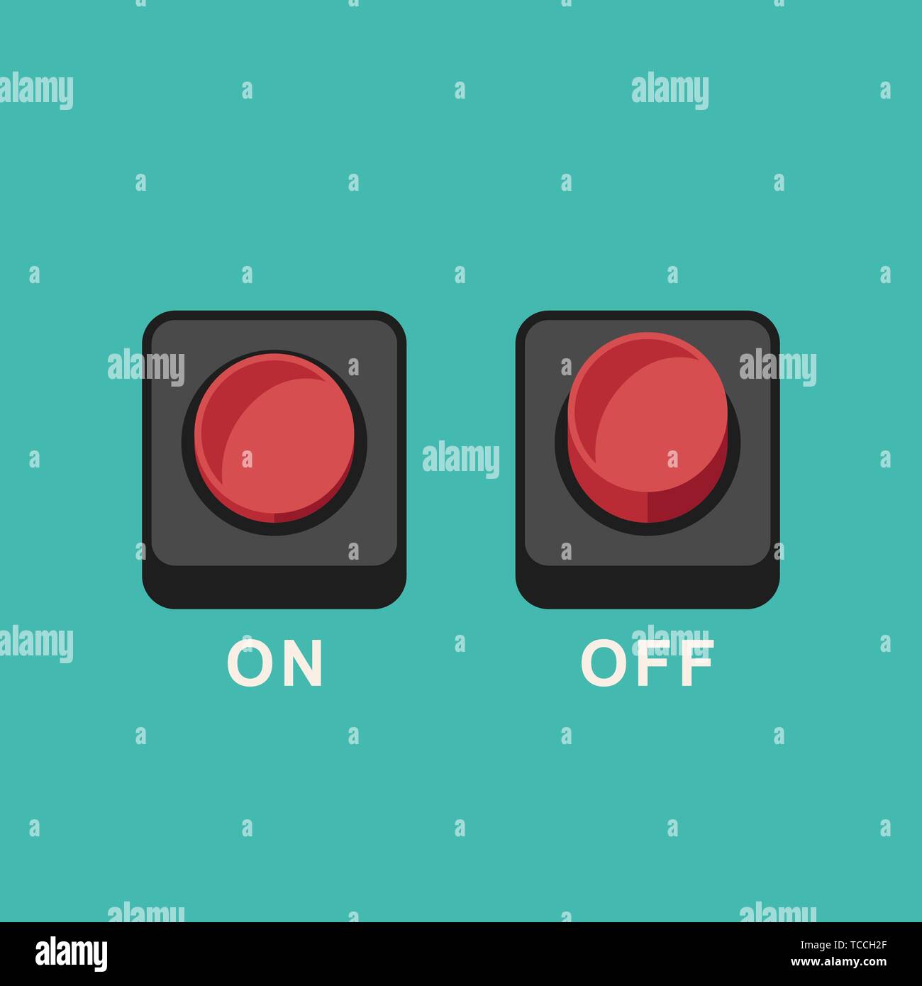 Buttons flat icons Stock Vector Image & Art - Alamy