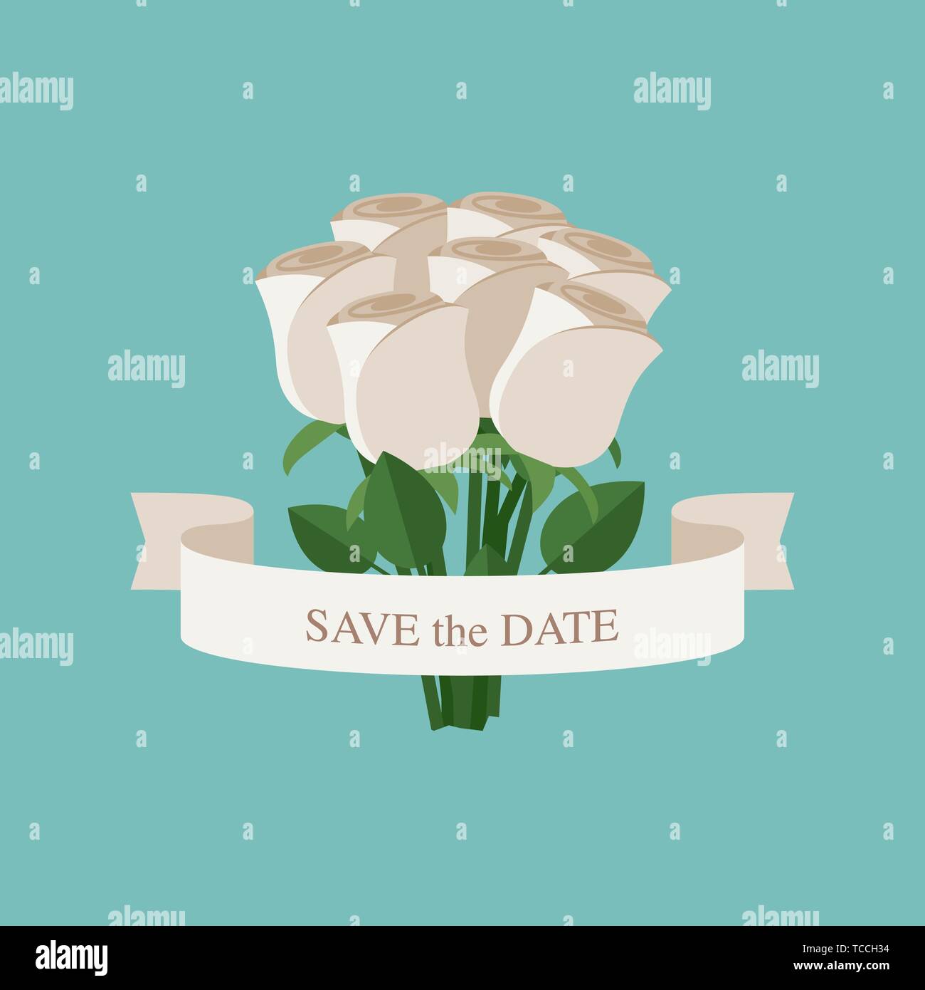 Blue ribbon flower bouquet Stock Vector Images - Alamy