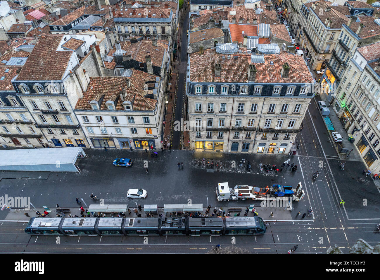 Cathedrale Saint Andre and Pey Berland Tower in Bordeaux, France Stock ...