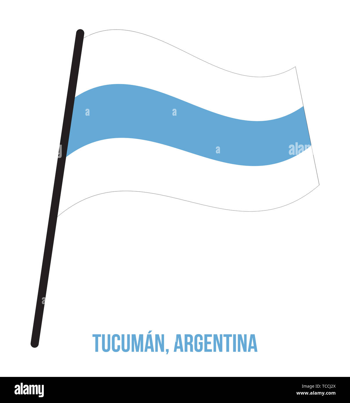 Tucuman Flag Waving Vector Illustration on White Background. Flag of ...