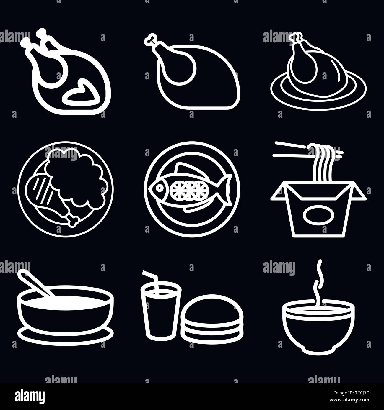 Food icon logo, illustration, vector sign symbol for design Stock ...