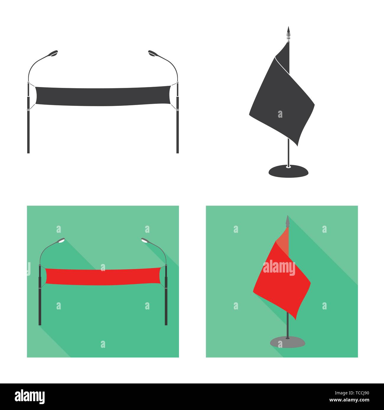 Banner flag lamp post Stock Vector Images - Alamy