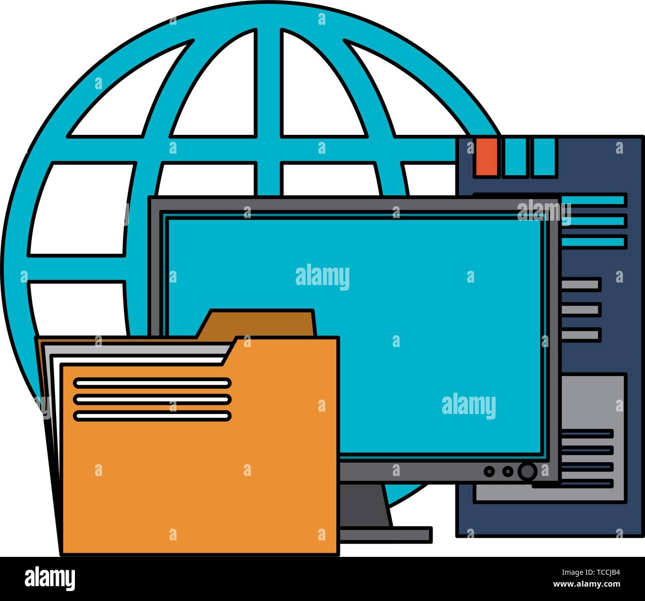 Servers and database technology symbols Stock Vector Image & Art - Alamy