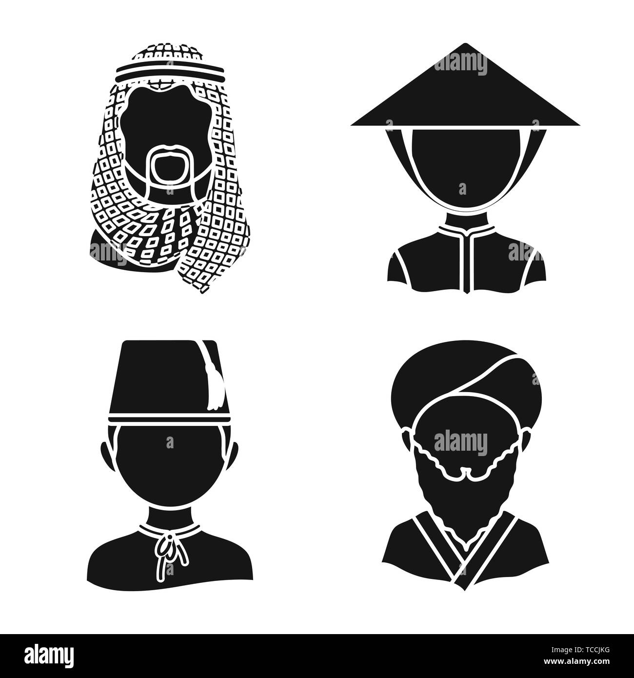 Vector design of person and culture logo. Collection of person and race ...