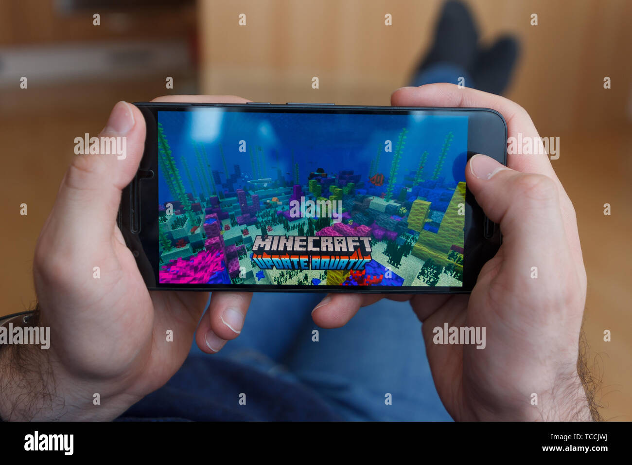 Minecraft screen hi-res stock photography and images - Alamy