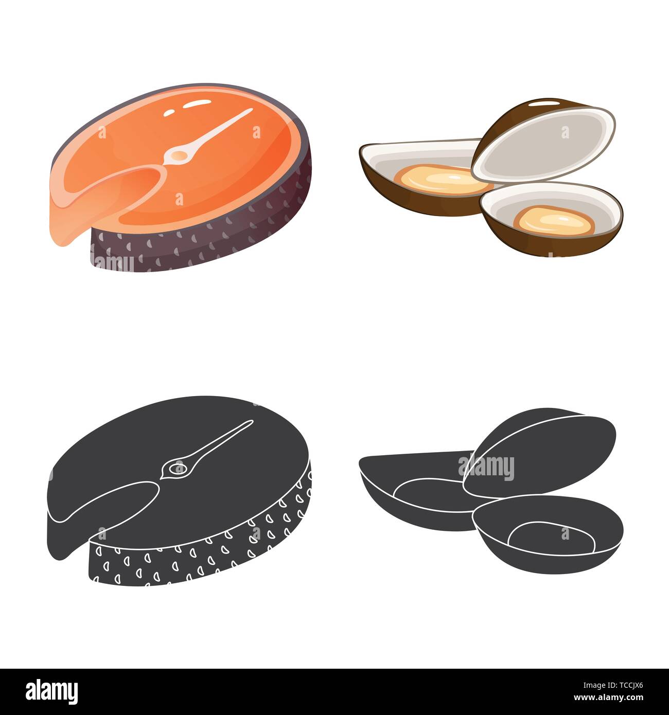 salmon,mussel,fish,jelly,trout,delicacy,kitchen,clam,meat,shell,etching ...