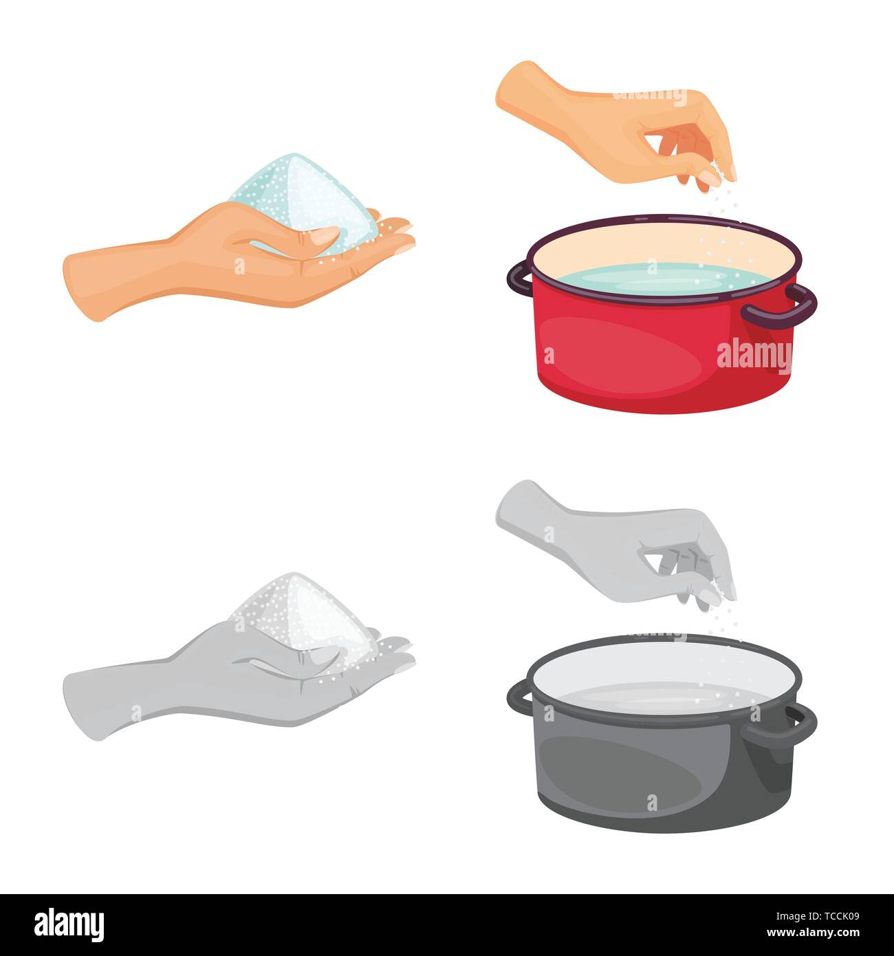 arm,casserole,handful,water,hill,salty,seasoning,powder,sprinkle,white ...