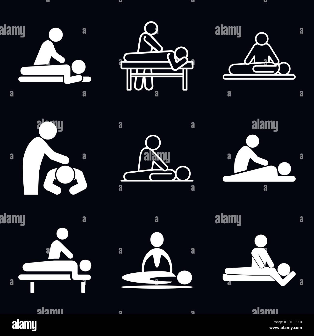 Massage Icon. spa vector illustration on white background Stock Vector Image & Art - Alamy