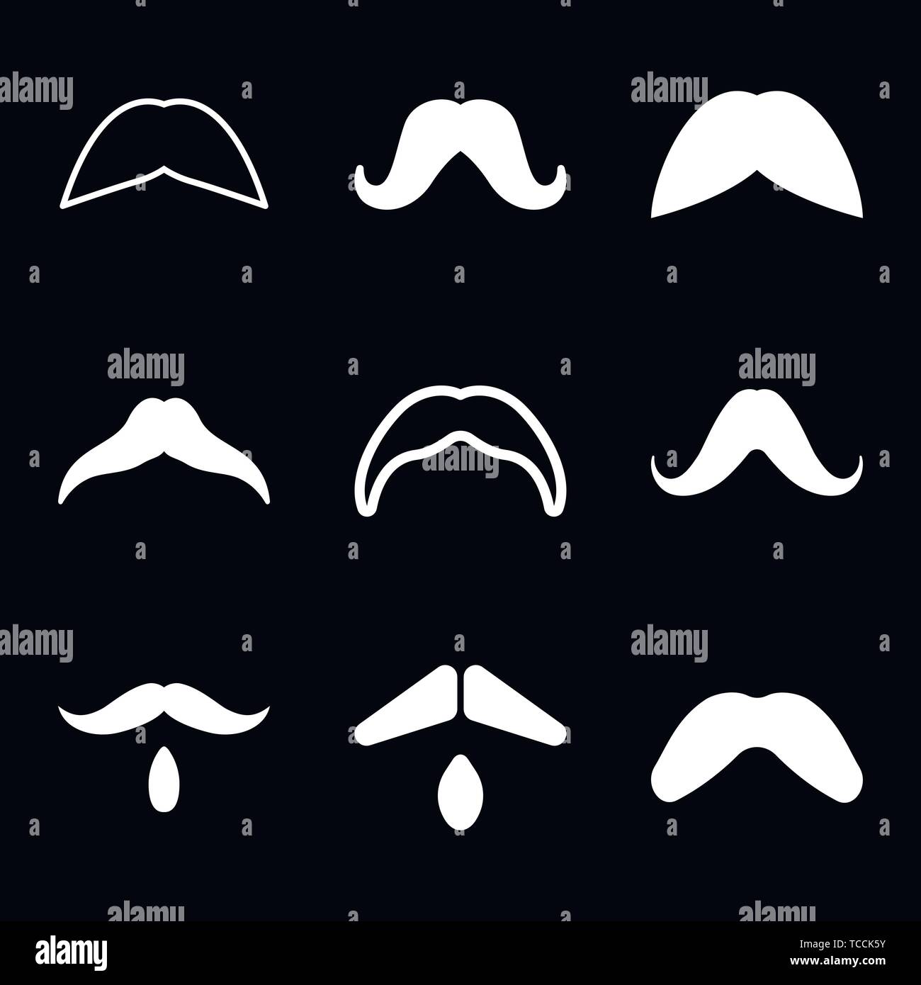 Mustache icon logo, vector sign symbol for design Stock Vector Image ...