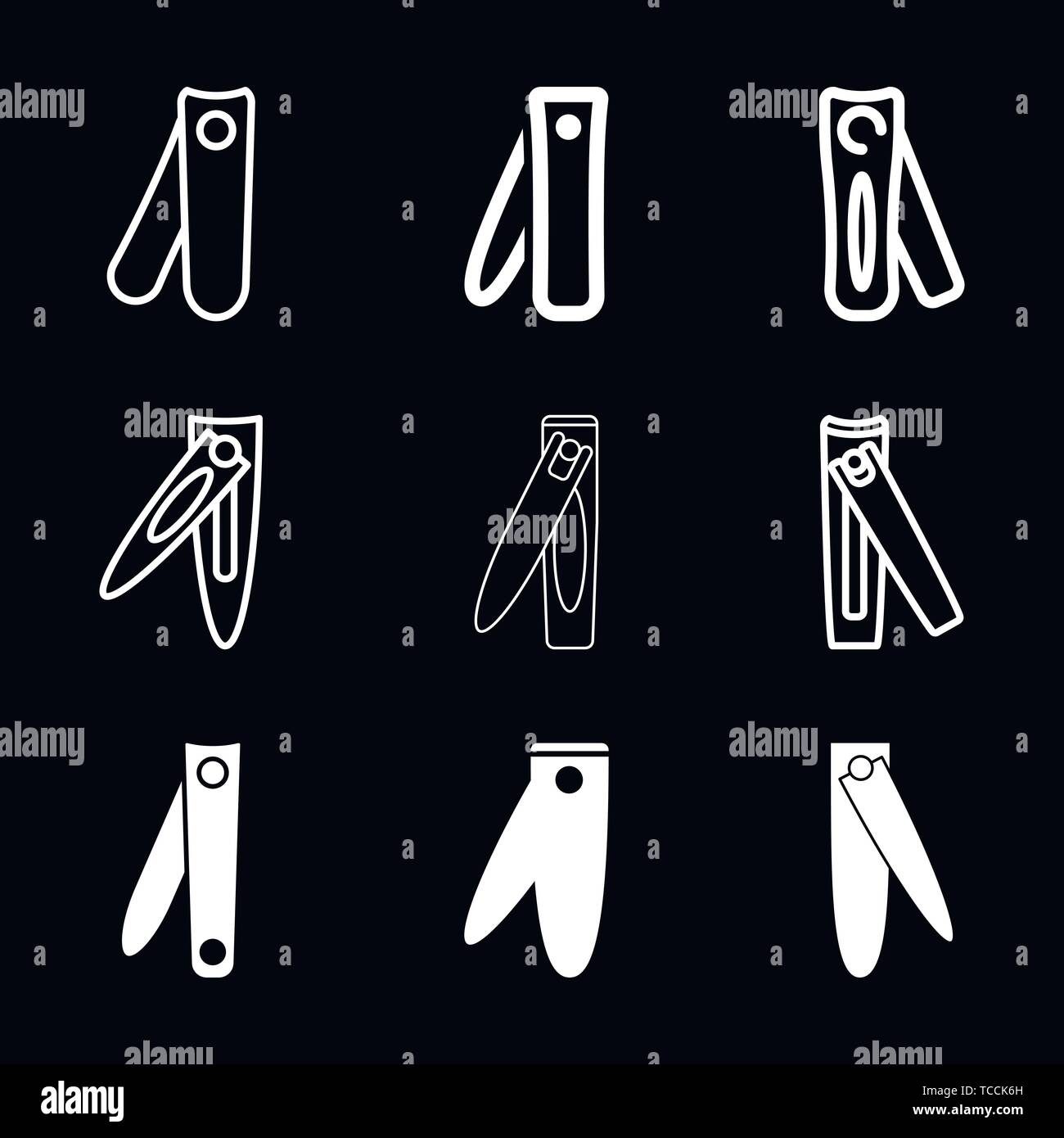 Nail clippers icon logo, vector sign symbol for design Stock Vector ...