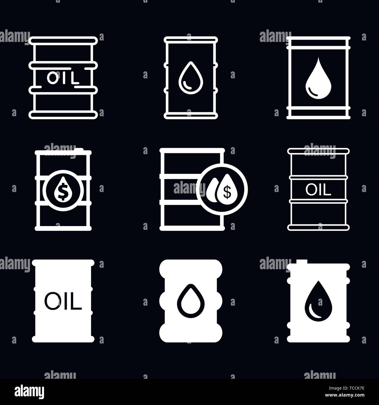 Oil drum container icon logo, vector sign symbol for design Stock ...
