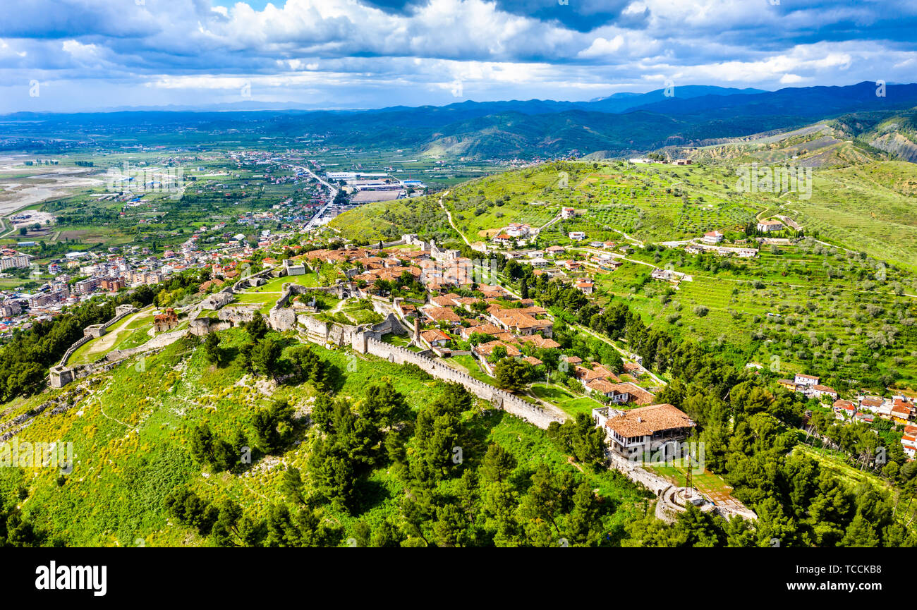 Aerial view of Berat Castle in Albania Stock Photo - Alamy
