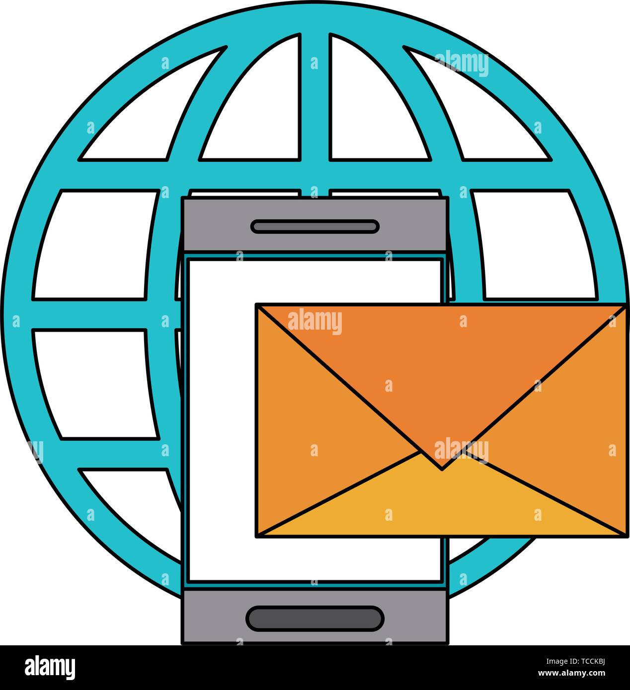 Business and smartphone technology symbols Stock Vector Image & Art - Alamy