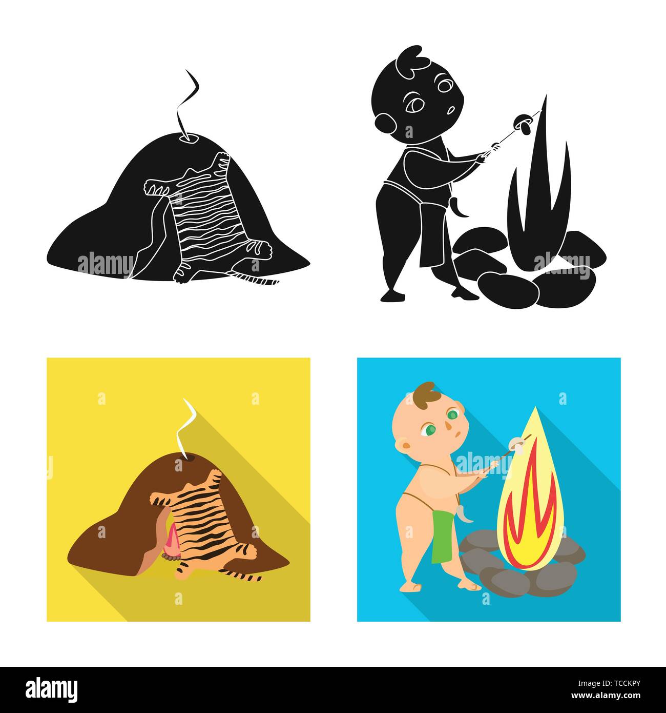 cave,kid,primeval,prehistoric,stone,bonfire,campfire,stones,dwelling ...