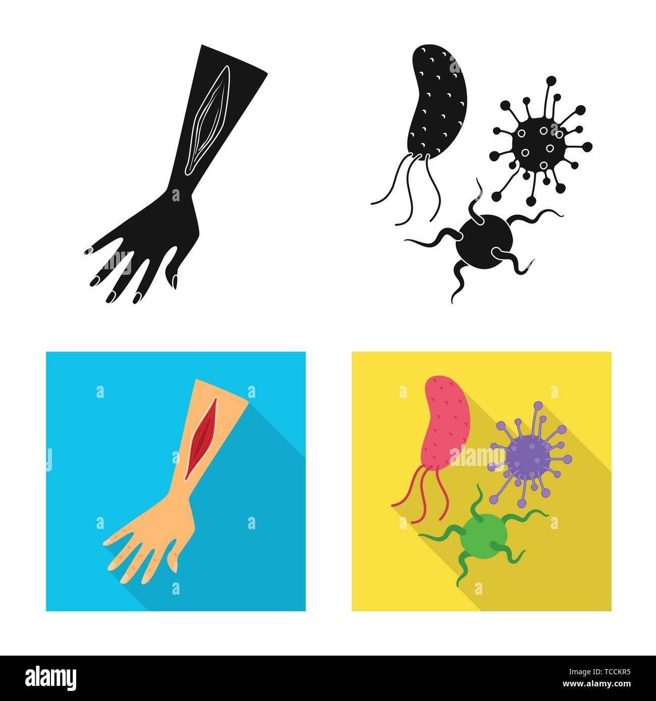 injury,bacteria,arm,virus,skin,microbe,blood,laboratory,body,biology ...