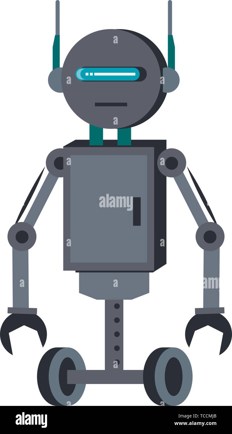 Robot funny character cartoon isolated Stock Vector Image & Art - Alamy