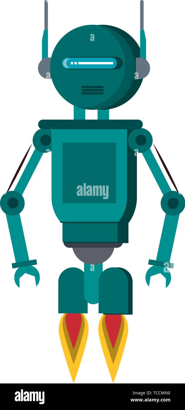 Robot funny character cartoon isolated Stock Vector Image & Art - Alamy