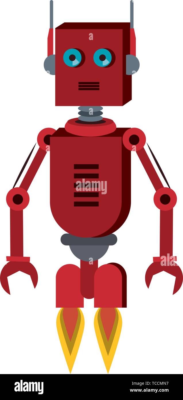 Robot funny character cartoon isolated Stock Vector Image & Art - Alamy