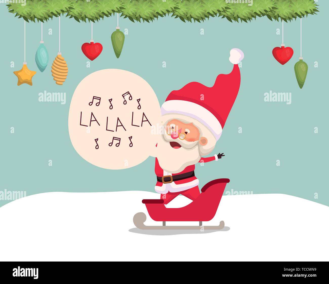 Hanging santa claus in Stock Vector Images - Alamy