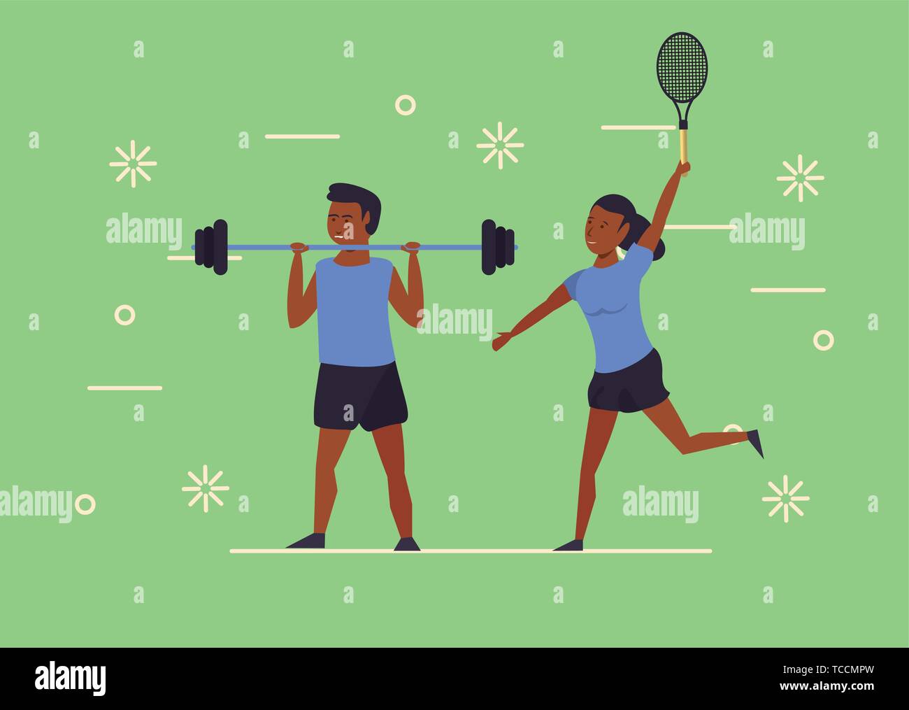 Young people training sports cartoons Stock Vector Image & Art - Alamy