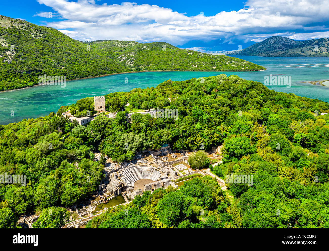 Aerial view of Butrint archaeological site in Albania Stock Photo - Alamy