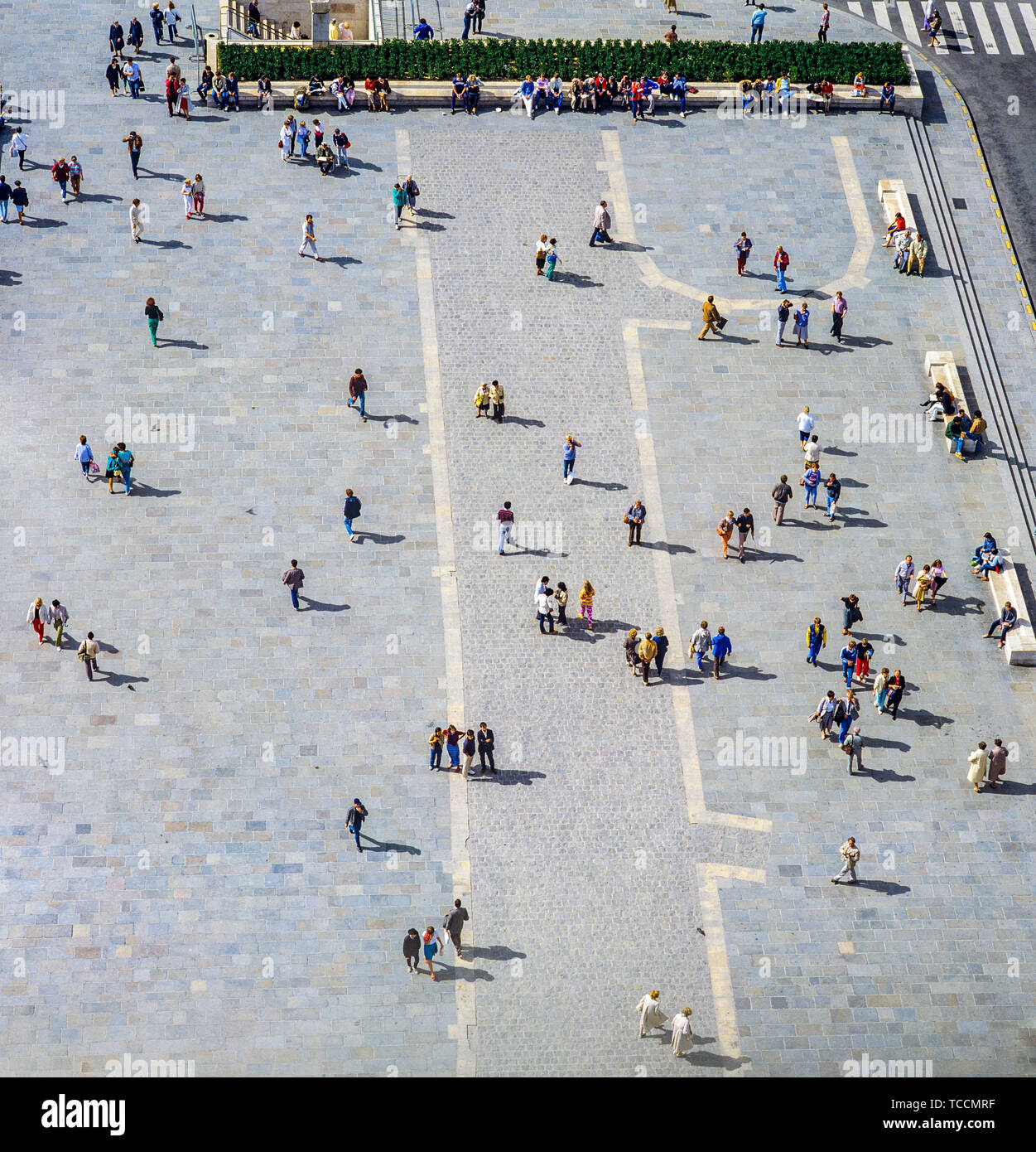 Paris aerial view of place du parvis square hi-res stock photography ...