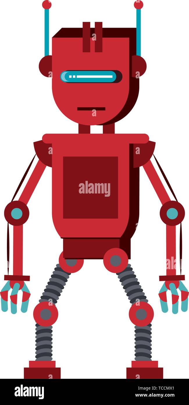 Robot funny character cartoon isolated Stock Vector Image & Art - Alamy